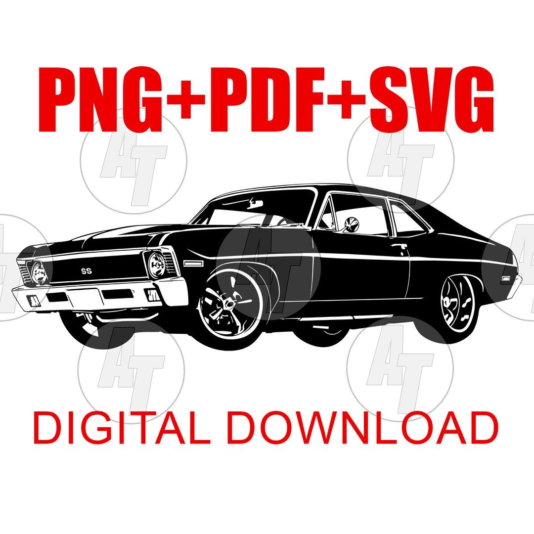 68-72 Nova Muscle Car Vector Clip Art (digital Download) - Etsy