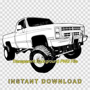 Square Body Chevy Truck Vector Art: SVG, PNG, PDF (digital Download) - Etsy