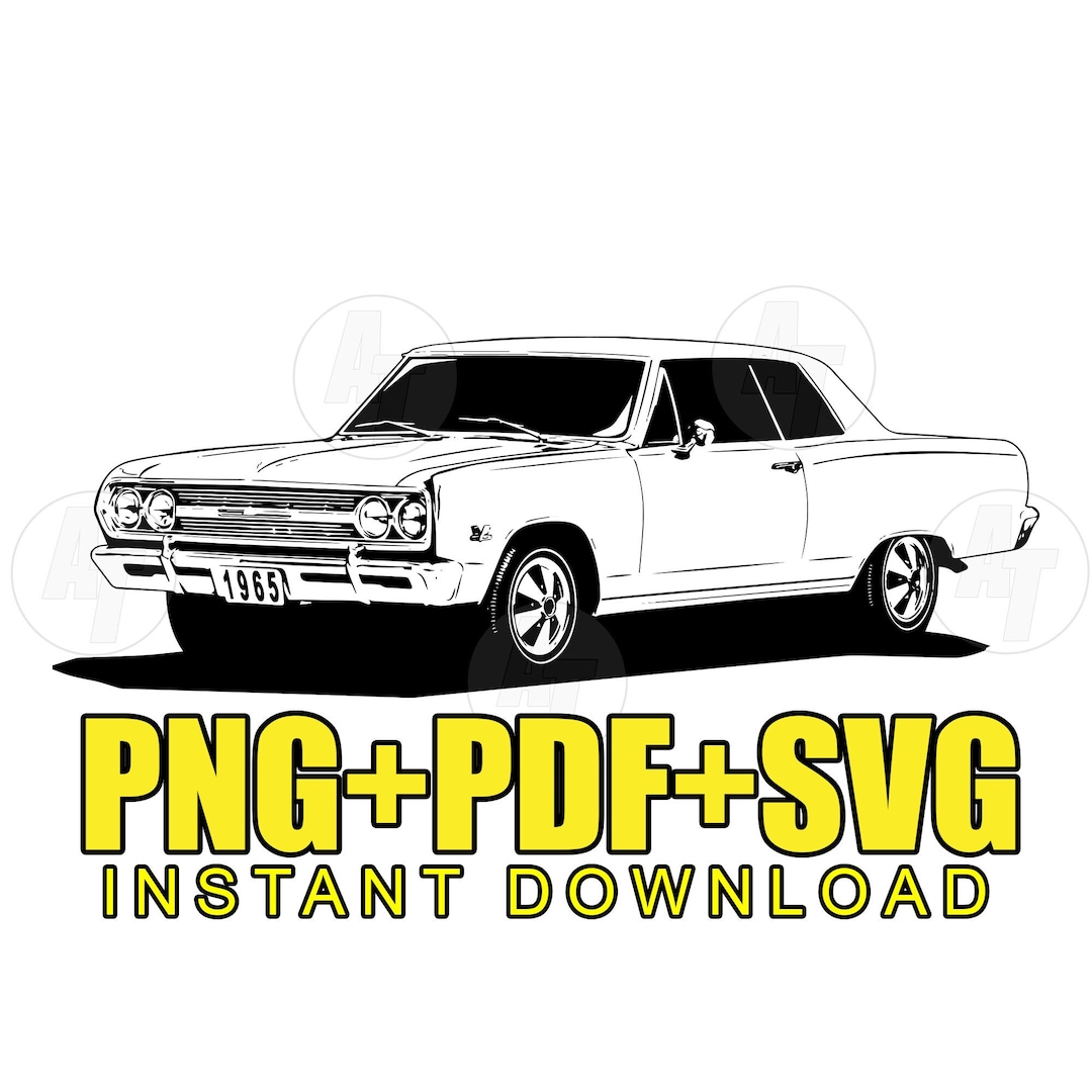 1965 Chevelle Malibu Car Vector Graphic: Clip Art (digital Download) - Etsy