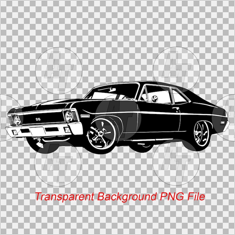 68-72 Nova Muscle Car Vector Clip Art (digital Download) - Etsy