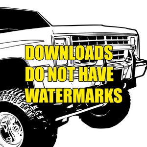 Square Body Chevy Truck Vector Art: SVG, PNG, PDF (digital Download) - Etsy