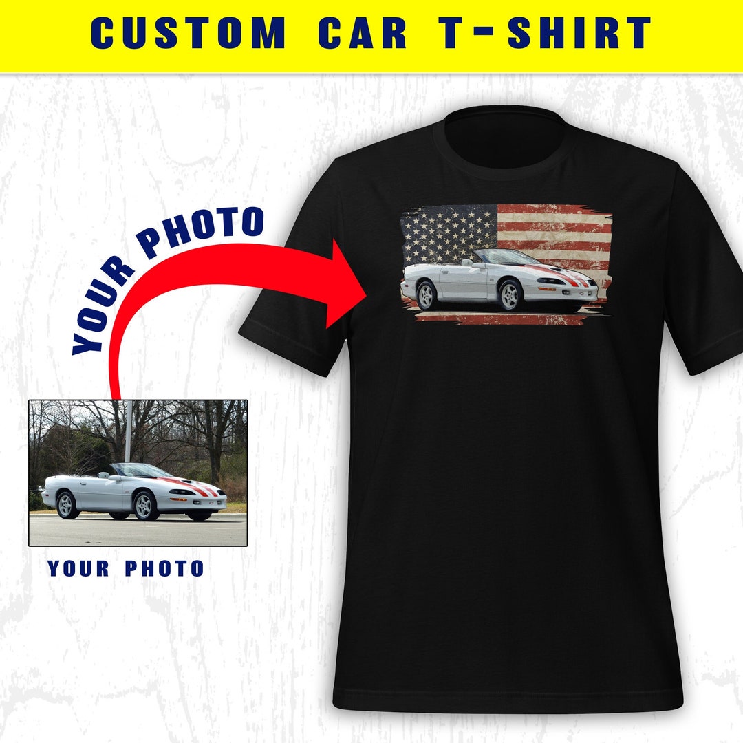 Custom Car T-shirt, Personalized Gift Idea for Car Enthusiasts, Unique ...
