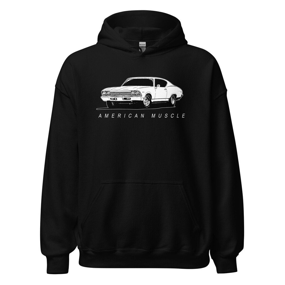 1969 Chevelle Hoodie Classic Muscle Car Enthusiast Sweatshirt Mens ...