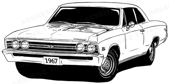 1967 Chevy Chevelle png Graphic Clip Art file for Printing | Etsy