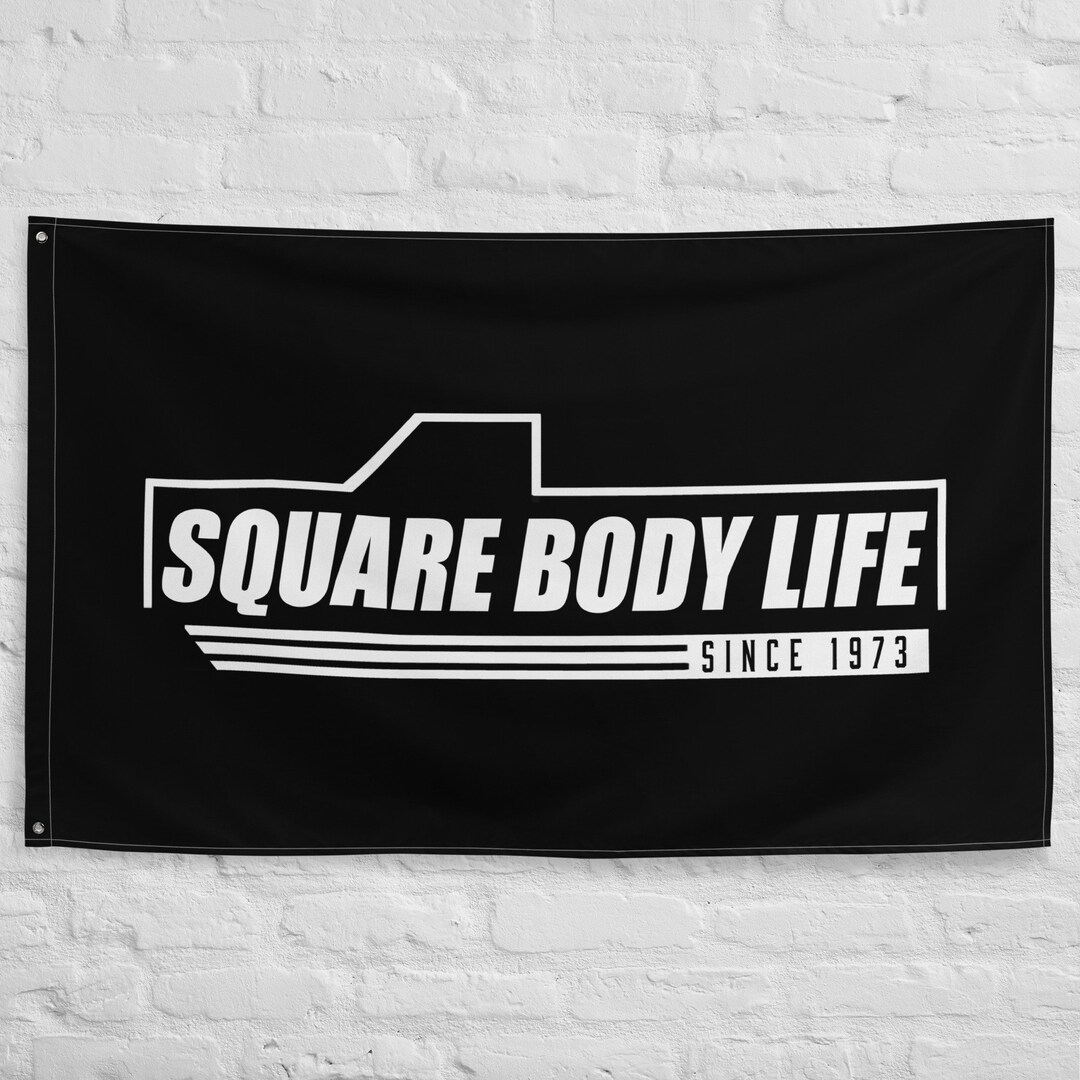 Square Body Truck Flag, Garage Decor, Squarebody Banner, Wall Art for ...