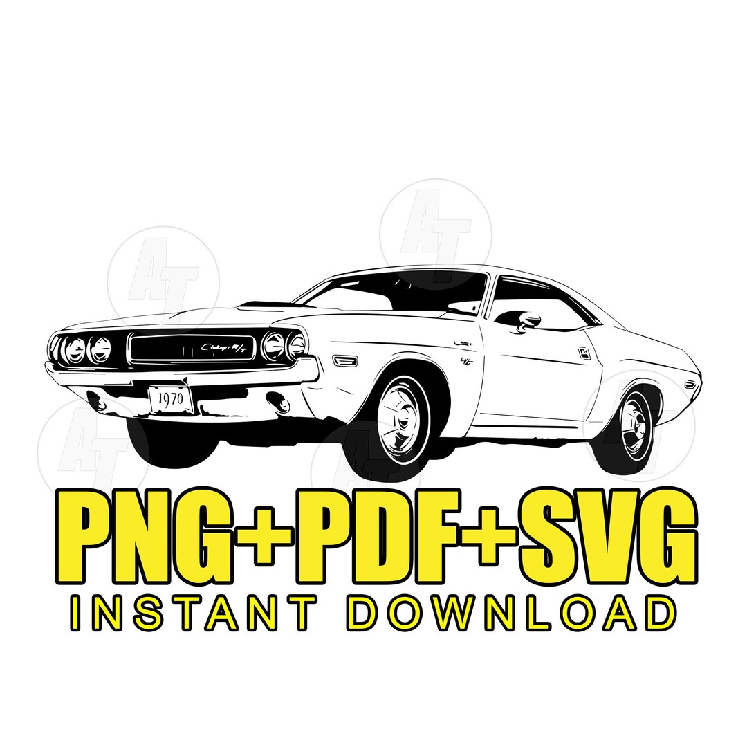 Muscle Car Svg Vector Clip Art for Design PDF Png for Tshirts, Cakes ...