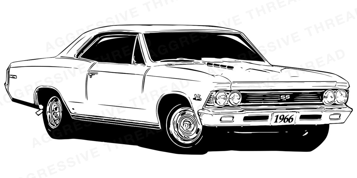 1966 Chevy Chevelle png Graphic Clip Art file | Etsy