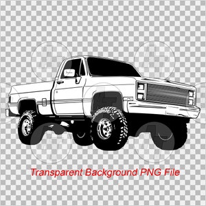 Square Body Truck Vector Art: DTG T-shirt Design (digital Download) - Etsy