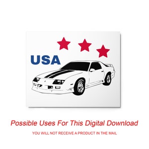 Camaro Iroc-z Vector Graphic: PNG, SVG, PDF (digital Download) - Etsy