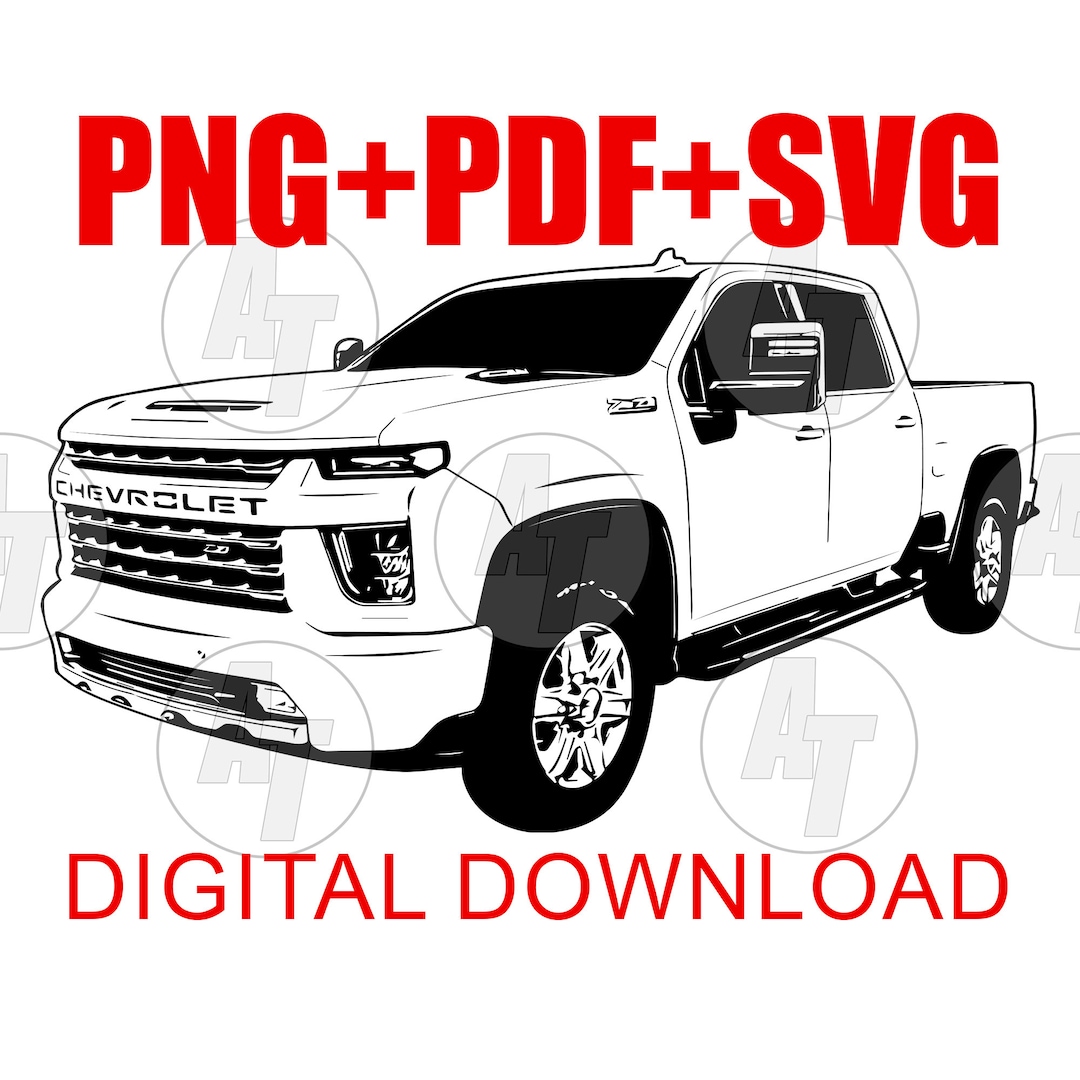 2022 Chevy Silverado 2500HD Duramax Vector Graphic (digital Download ...