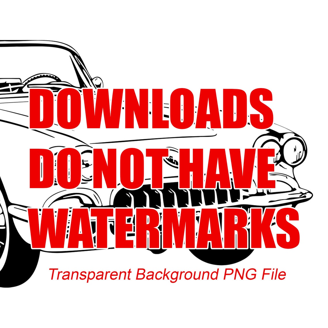 1958 Corvette Vector Graphic: C1 First Gen Car (SVG, PNG, PDF) - Etsy