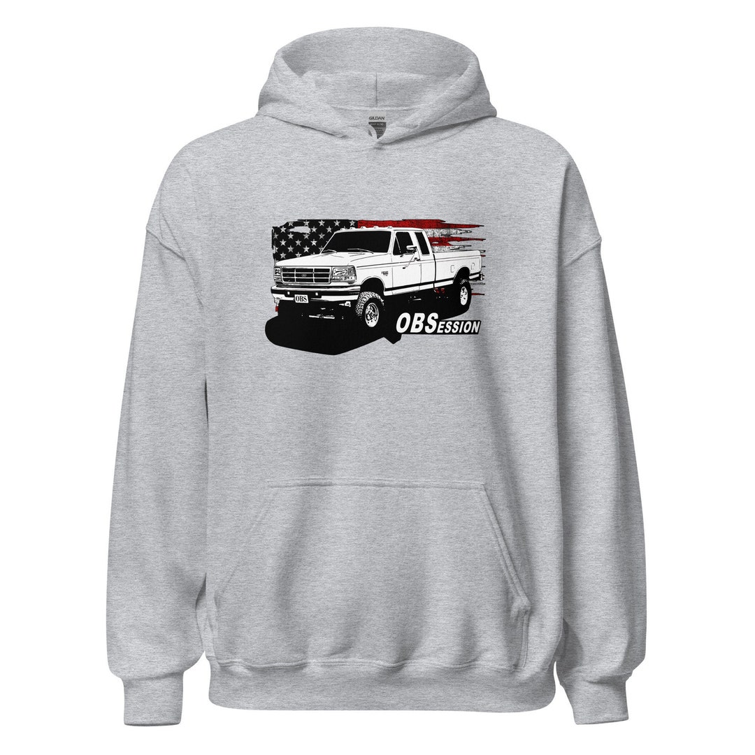 OBS Truck Hoodie, Extended Cab 90s F250 Sweatshirt, Patriotic Mens ...