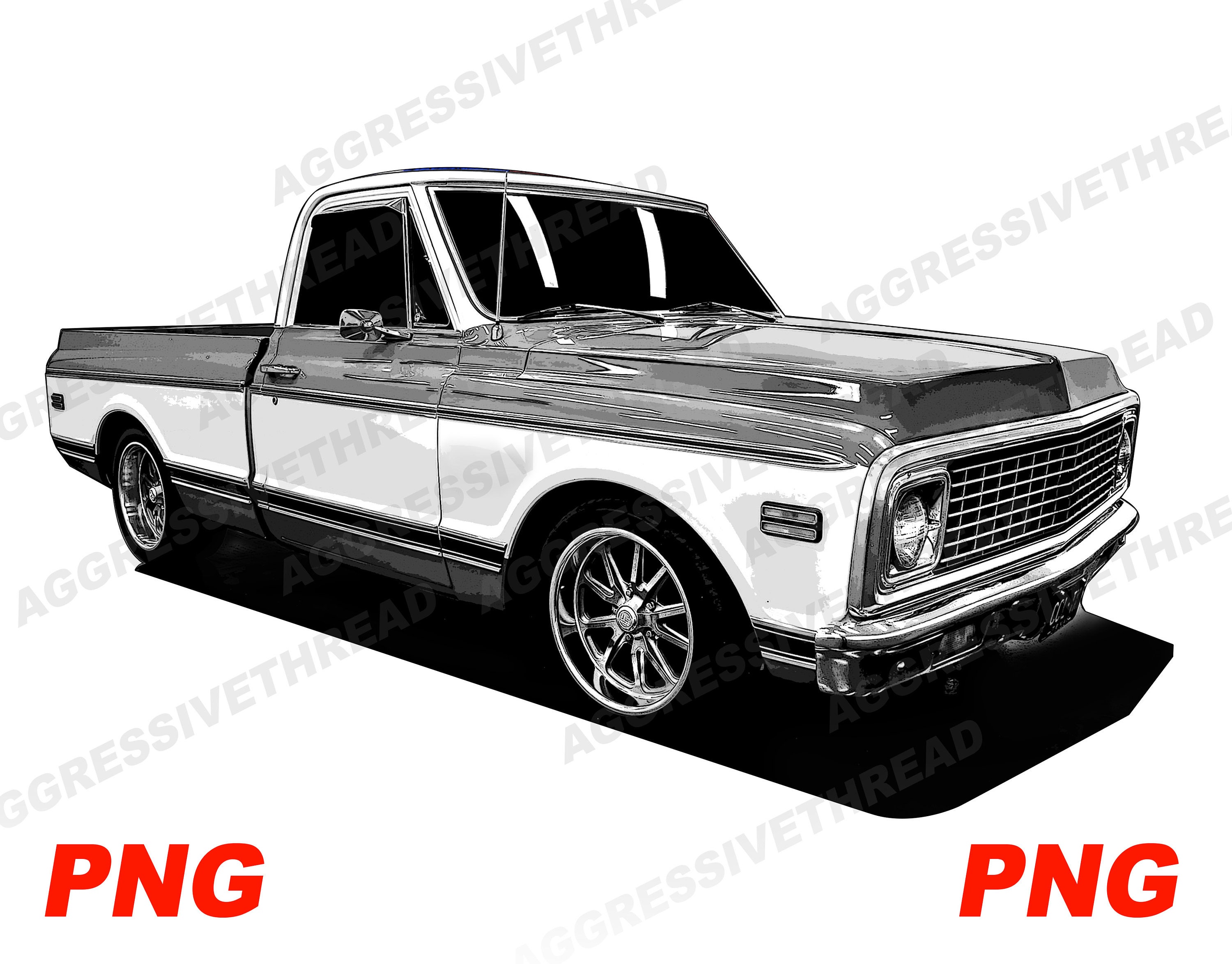 72 Chevy Truck C10 Graphic PNG Digital Download Clipart - Etsy