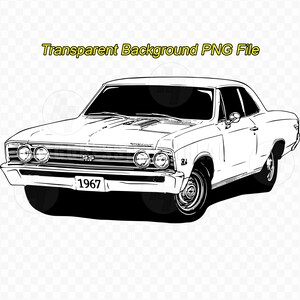 1967 Chevy Chevelle Vector Graphic Clip Art File for Printing Tshirts ...