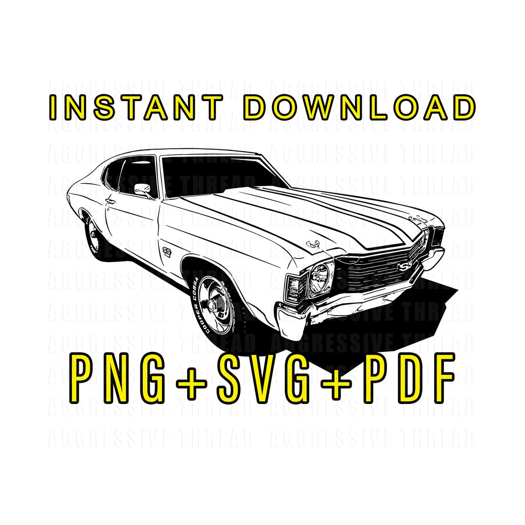 1972 Chevy Chevelle SS Digital Download, Chevelle Png Graphic, Muscle ...