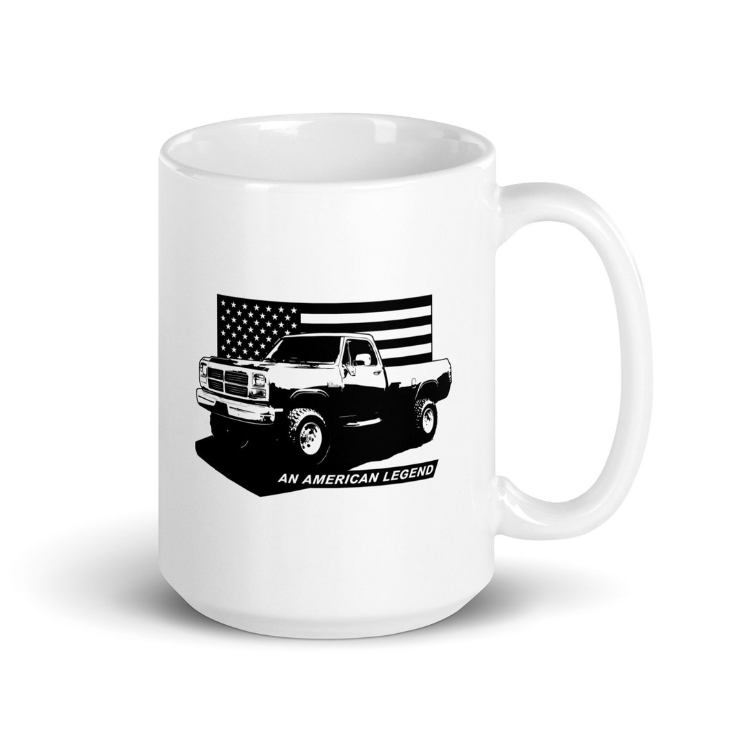 First Gen Ram Coffee Cup Mug With American Flag, Mug for Classic Car ...