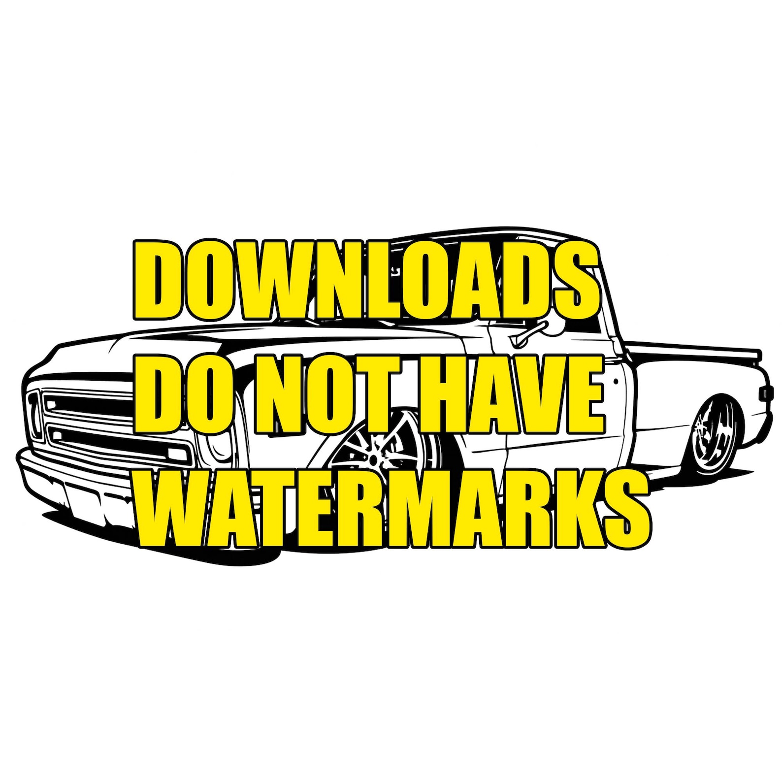 Slammed C10 Step-side Truck | Vector Artwork | Digital Download | PNG ...