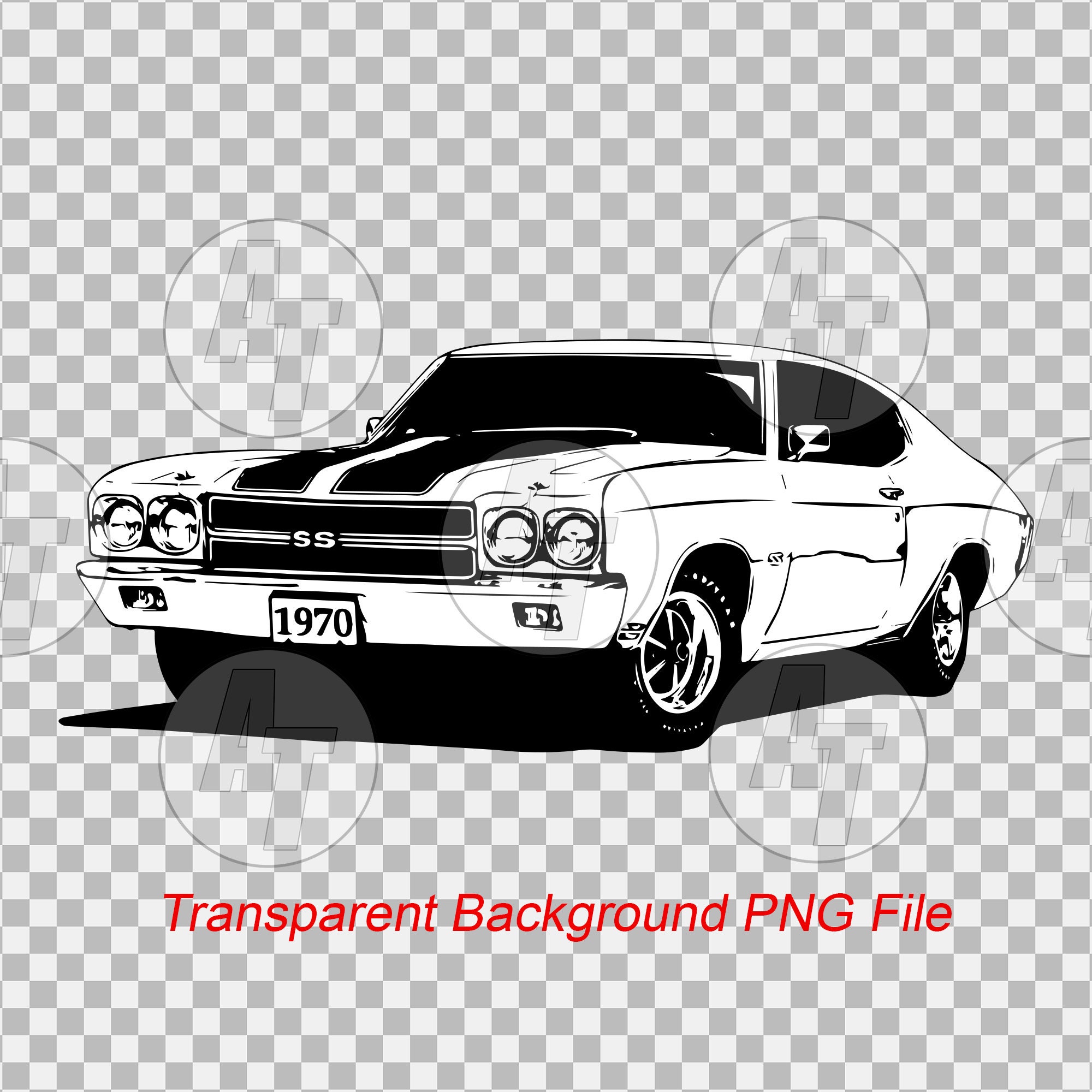 1970 Chevelle SS Digital Download, Png Tranparent Background, Vector ...