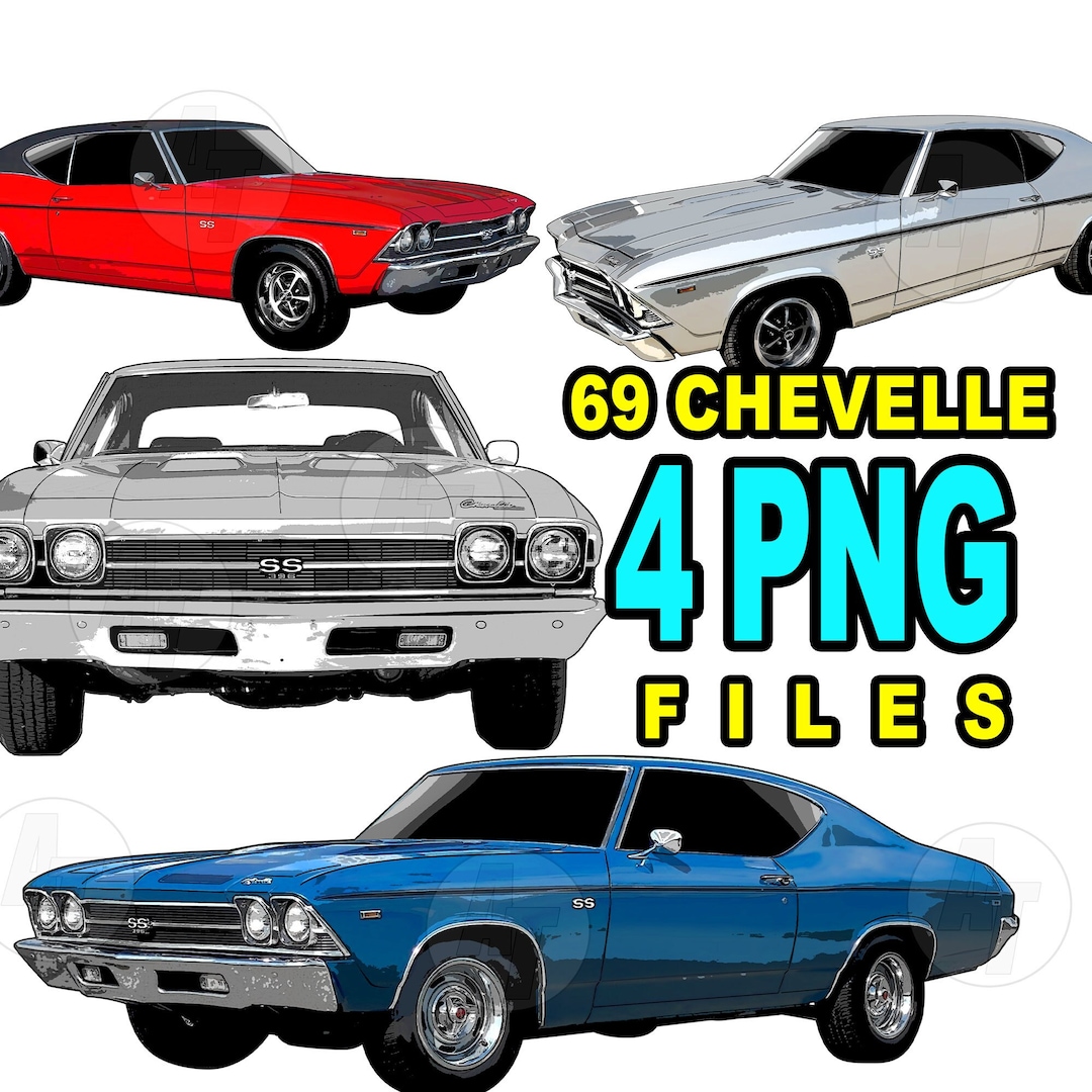 69 Chevelle Digital Download With American Flag PNG Graphic Clip Art ...