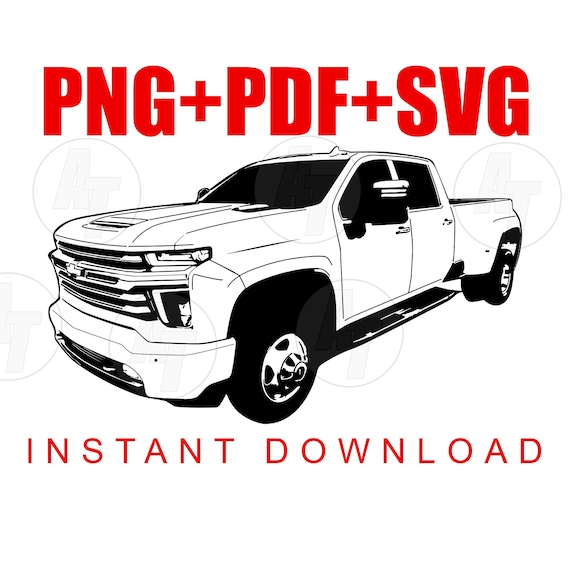 Tekeningen Van Chevy Silverado Vrachtwagens