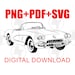 1958 Corvette Vector Graphic: C1 First Gen Car (SVG, PNG, PDF) - Etsy