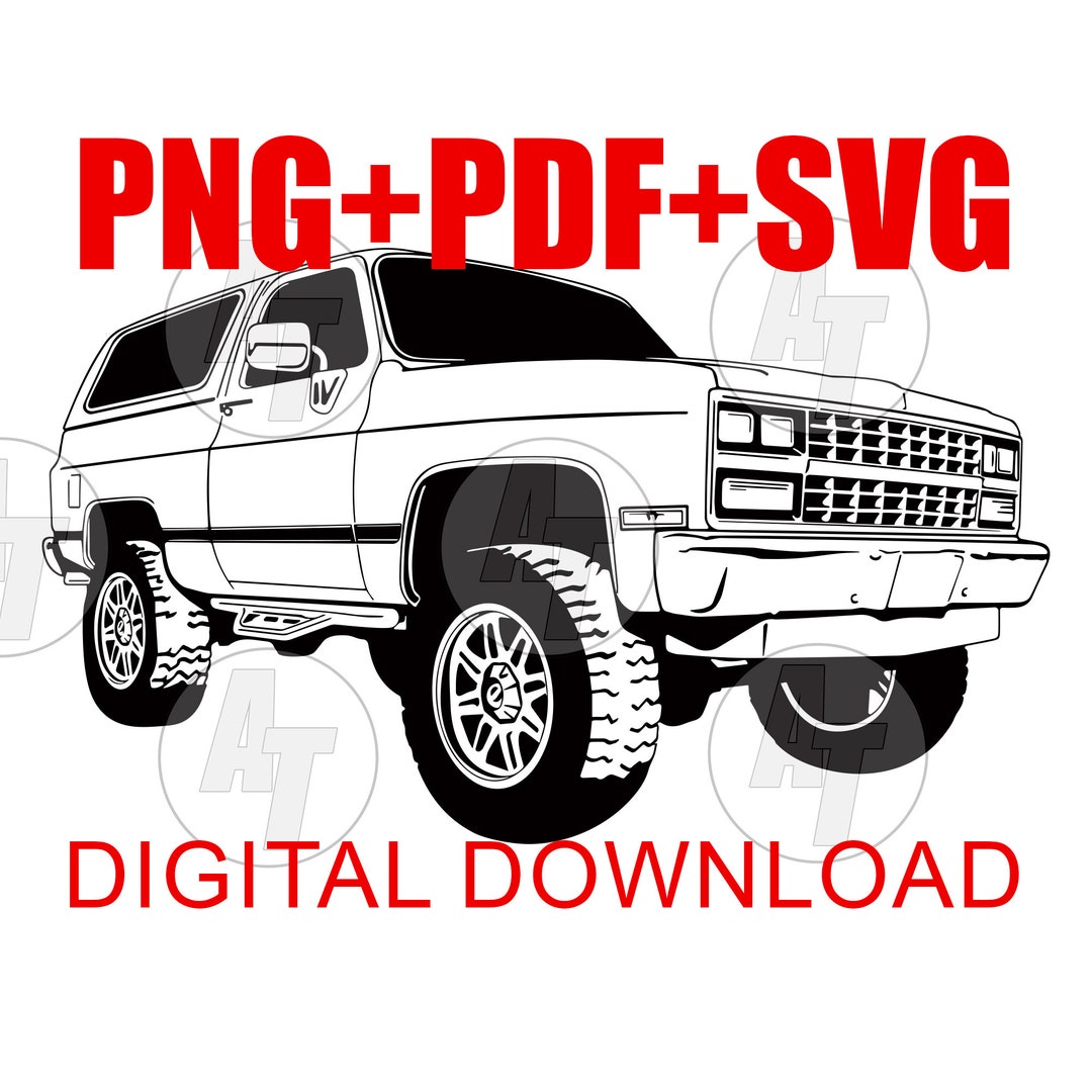 K5 Blazer Square Body Truck Vector Graphic (digital Download) - Etsy