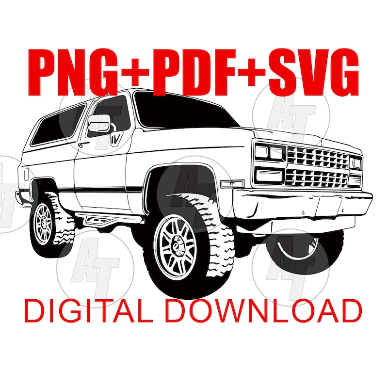 Squarebody Chevy Clipart - Etsy