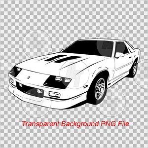 80s Camaro I-roc Z28 Vector Graphic: Muscle Car Art (digital Download ...