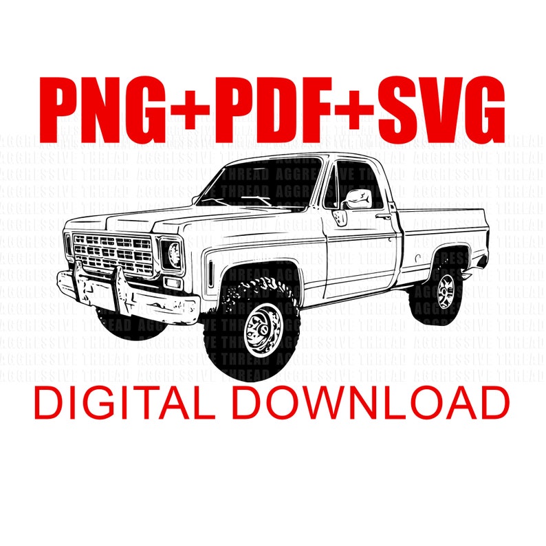 Square Body Chevy Truck Digital Download Vector Png SVG - Etsy Canada