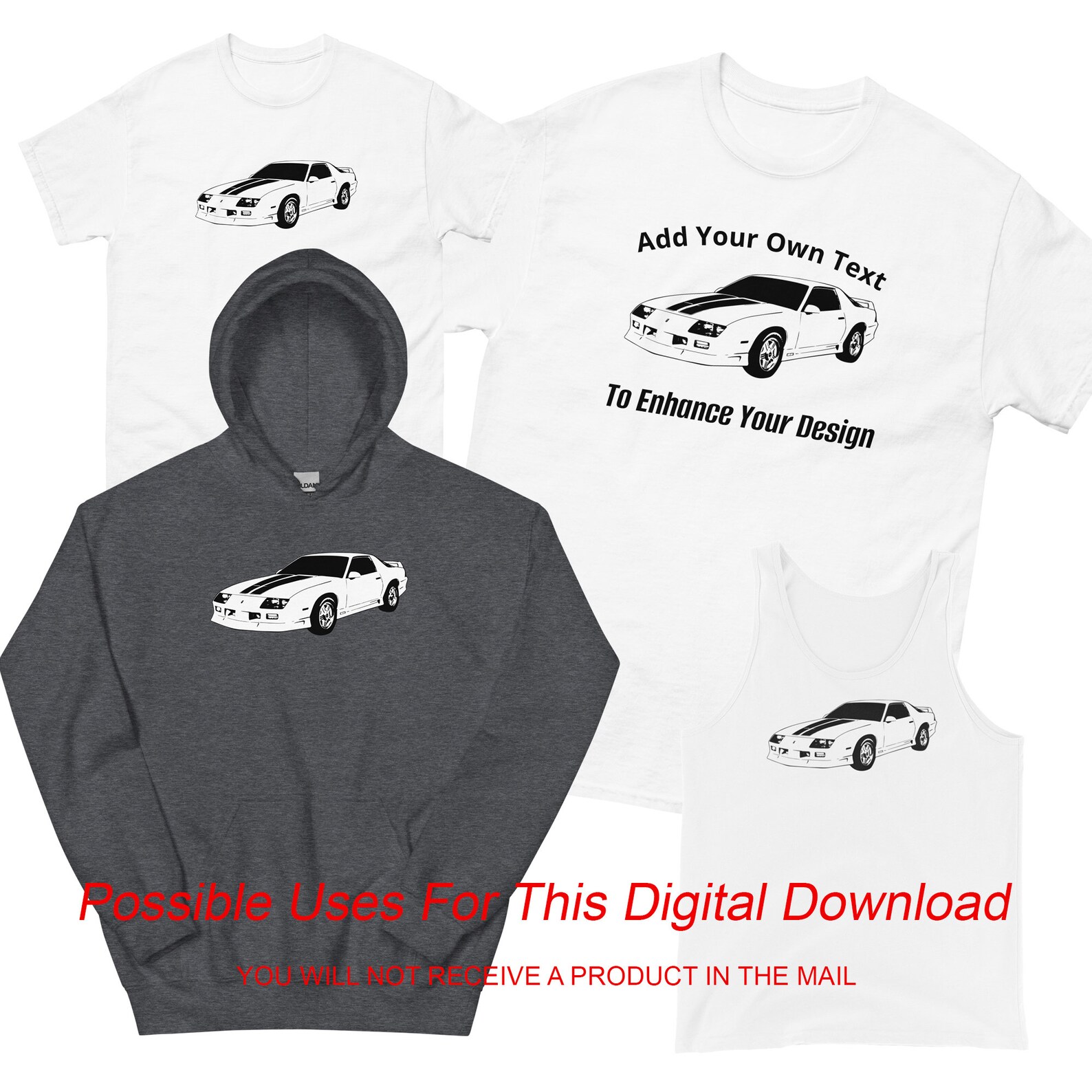 Camaro Iroc-z Vector Graphic: PNG, SVG, PDF (digital Download) - Etsy
