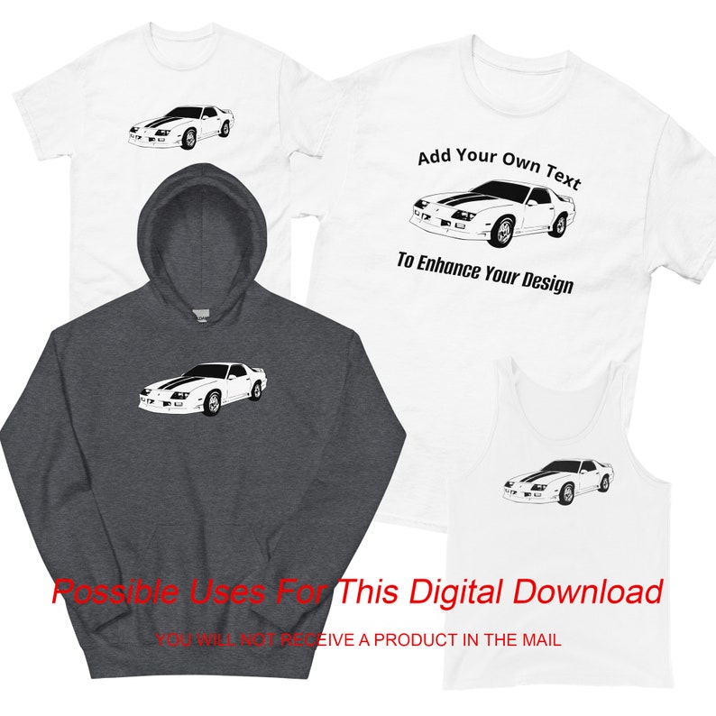 Camaro Iroc-z Vector Graphic: PNG, SVG, PDF (digital Download) - Etsy