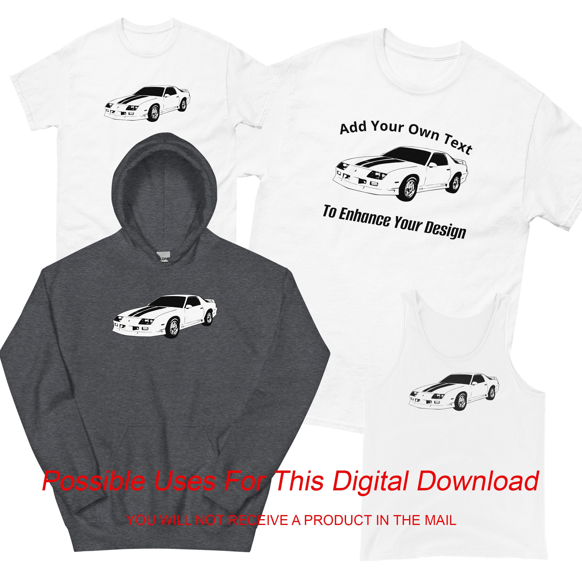 Camaro Iroc-z Vector Graphic: PNG, SVG, PDF (digital Download) - Etsy