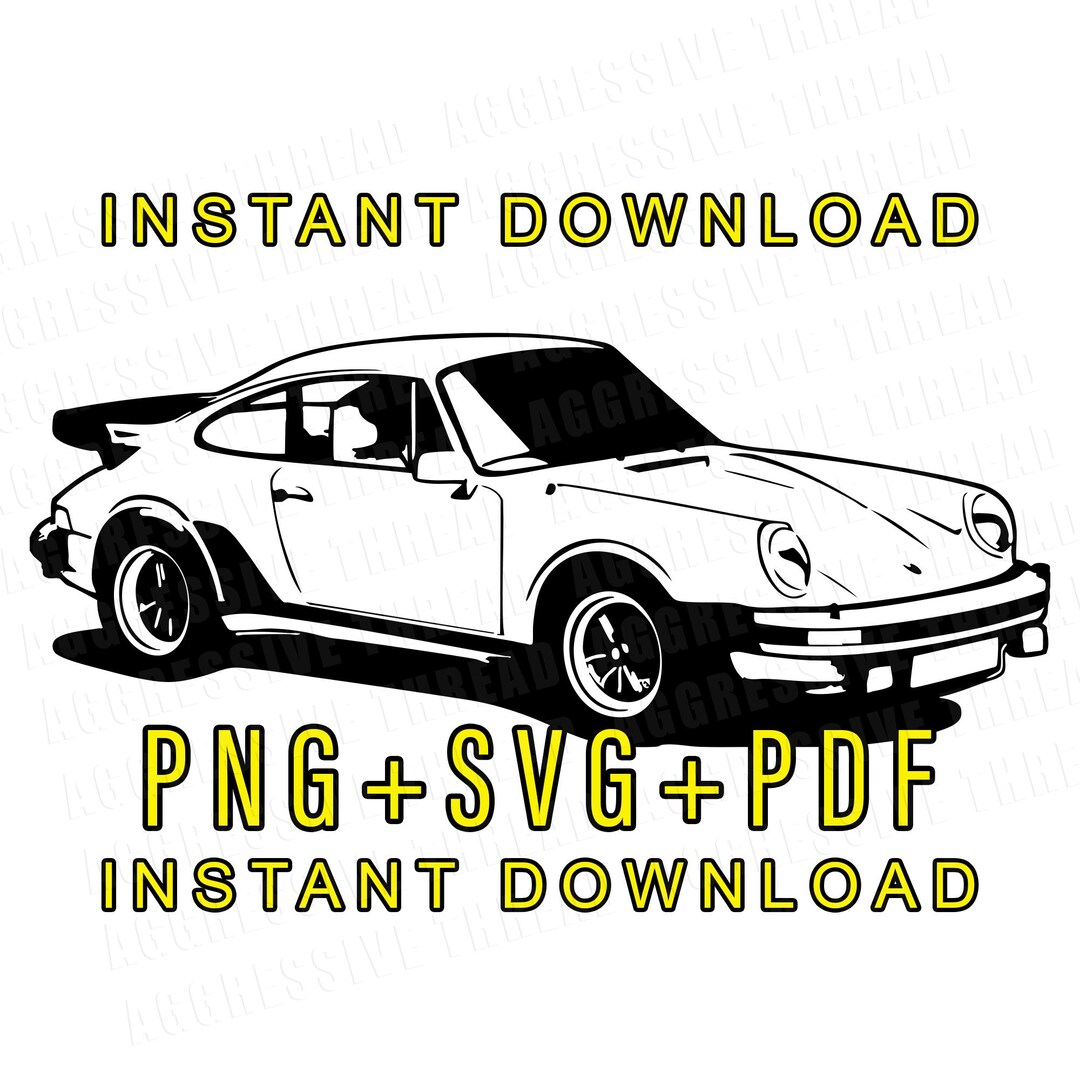 Classic Porsche Car Cut File: SVG, PNG, PDF (digital Download) - Etsy