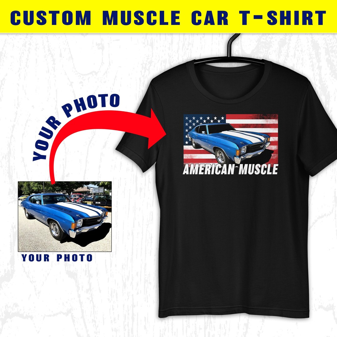 Custom Muscle Car T-shirt, Personalized Gift Idea for Car Enthusiasts ...