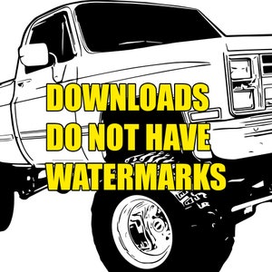 Square Body Chevy Truck Vector Art: SVG, PNG, PDF (digital Download) - Etsy