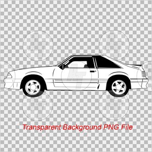80s Fox Body Mustang GT Car Art: Vector Cut File (digital Download) - Etsy