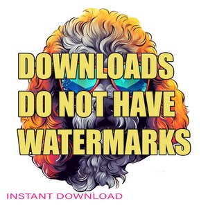 Colorful Poodle Dog Art PNG Digital Download for DTG & Sublimation ...