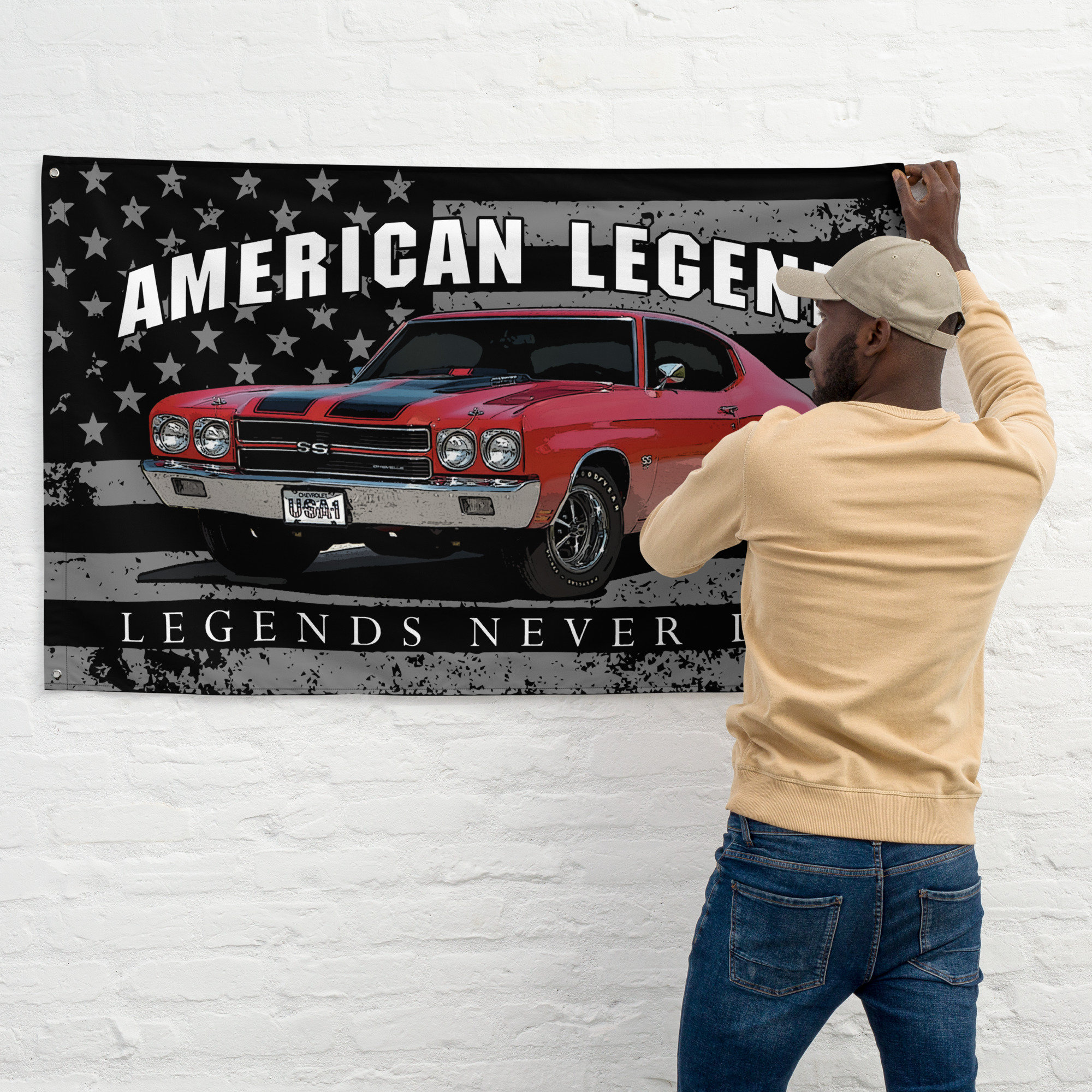 1970 Chevelle SS Garage Flag: American Legend Car Decor - Etsy