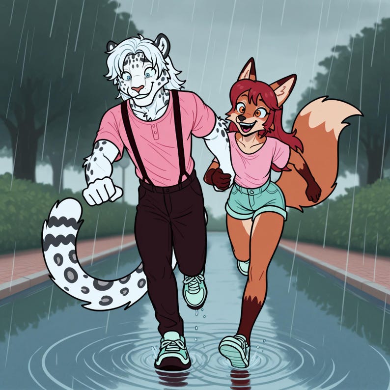 Couple Furry Art Commission – Your Fursona Personalized Portrait ...