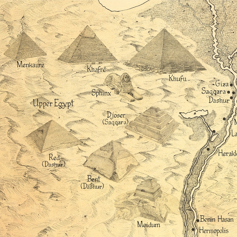 PYRAMIDS & TEMPLES of EGYPT Map of Ancient Egyptian Temples and ...
