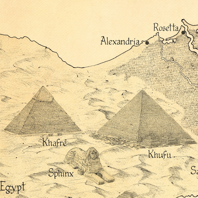 PYRAMIDS & TEMPLES of EGYPT Map of Ancient Egyptian Temples and ...
