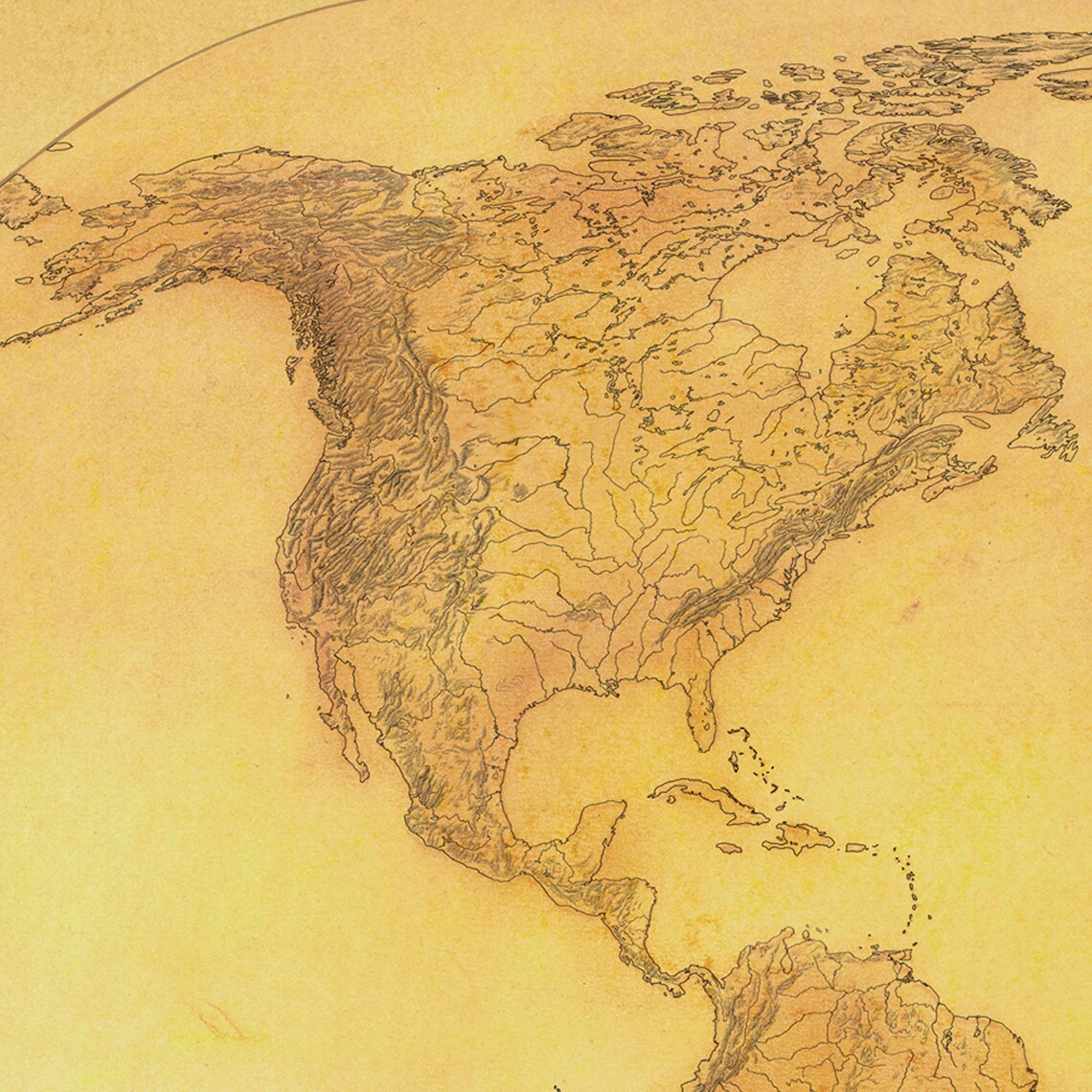 IMAGINE WORLD MAP Imagine a World with no countries World Map. | Etsy