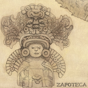 AZTEC Map - Handcrafted AZTEC to OLMEC Map Hand-drawn by King of Maps ...