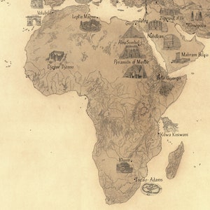 ANCIENT CIVILIZATIONS MAP Hand-drawn World map featuring | Etsy