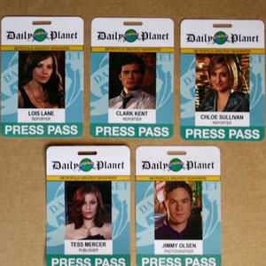 Smallville DAILY PLANET ID Badges Fan Art (clark Kent, Lois Lane, Chloe ...