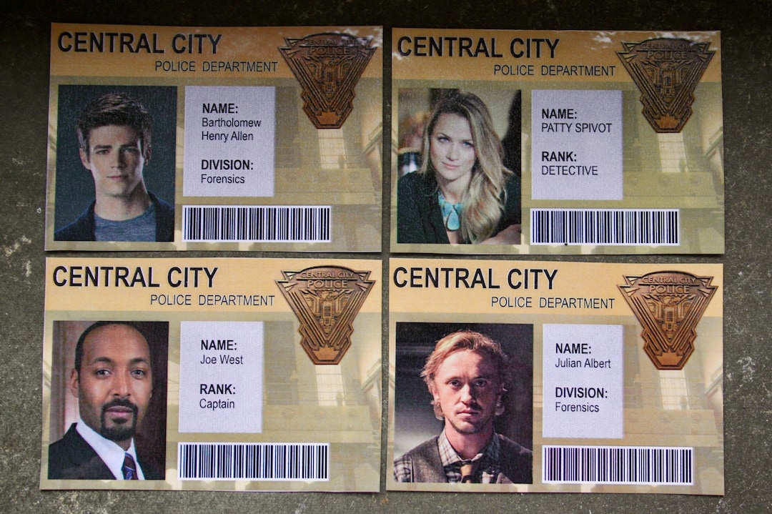 The Flash CCPD ID Badges Fan Art (barry Allen, Joe West...) - Etsy