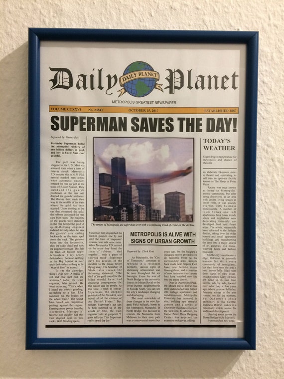 Superman Newspaper Invites Amazon.com: DC Comics Superman Daily Planet