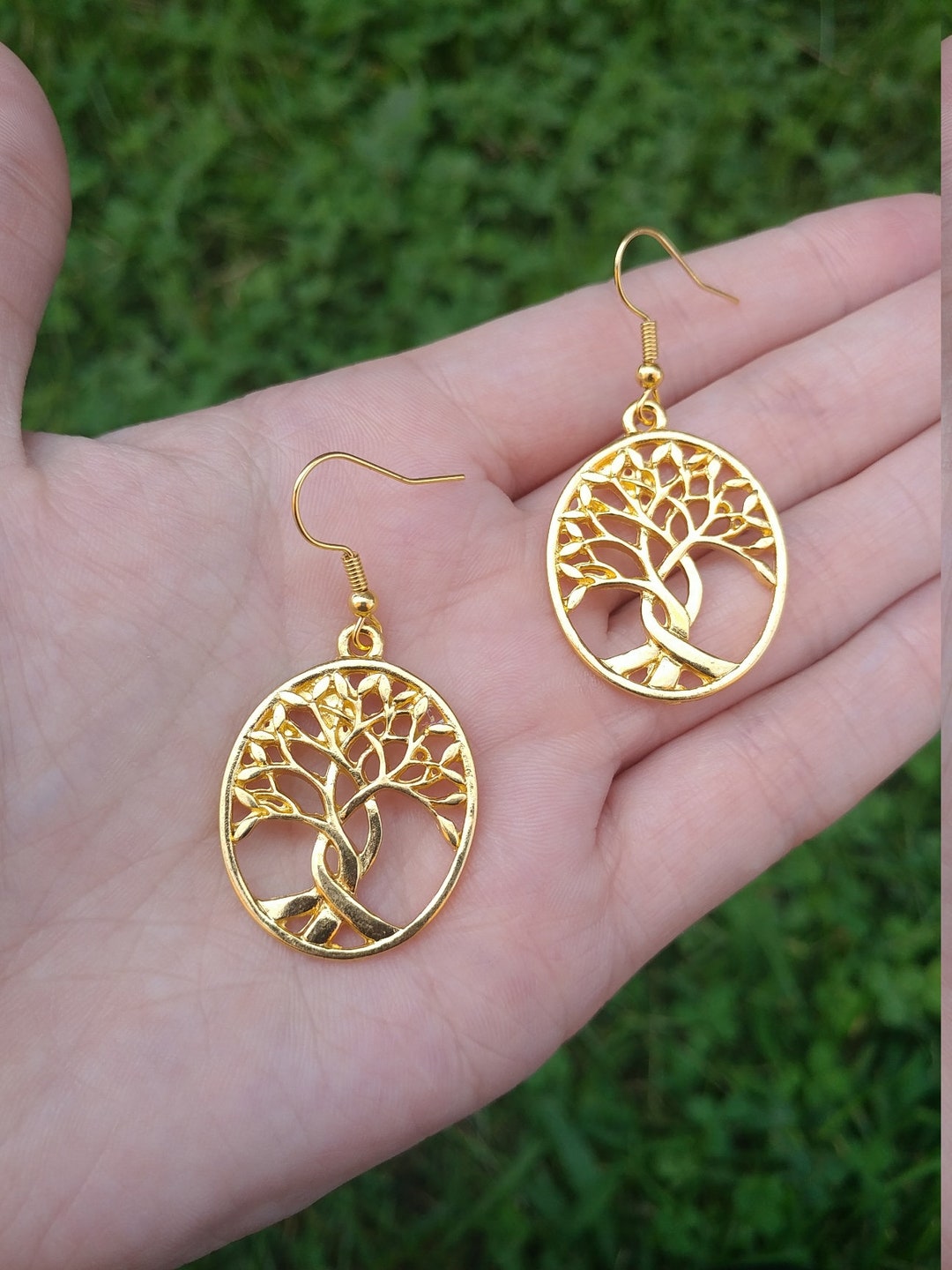Celtic Tree of Life Gold Earrings Gold Tree of Life Earrings - Etsy