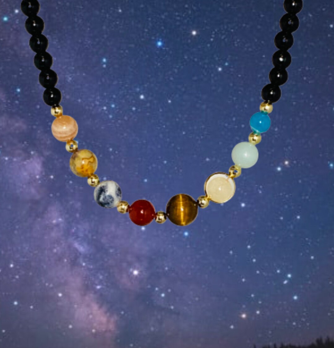 Galaxy Night Sky Gemstone Necklace is a Great Gift Idea. Carnelian ...