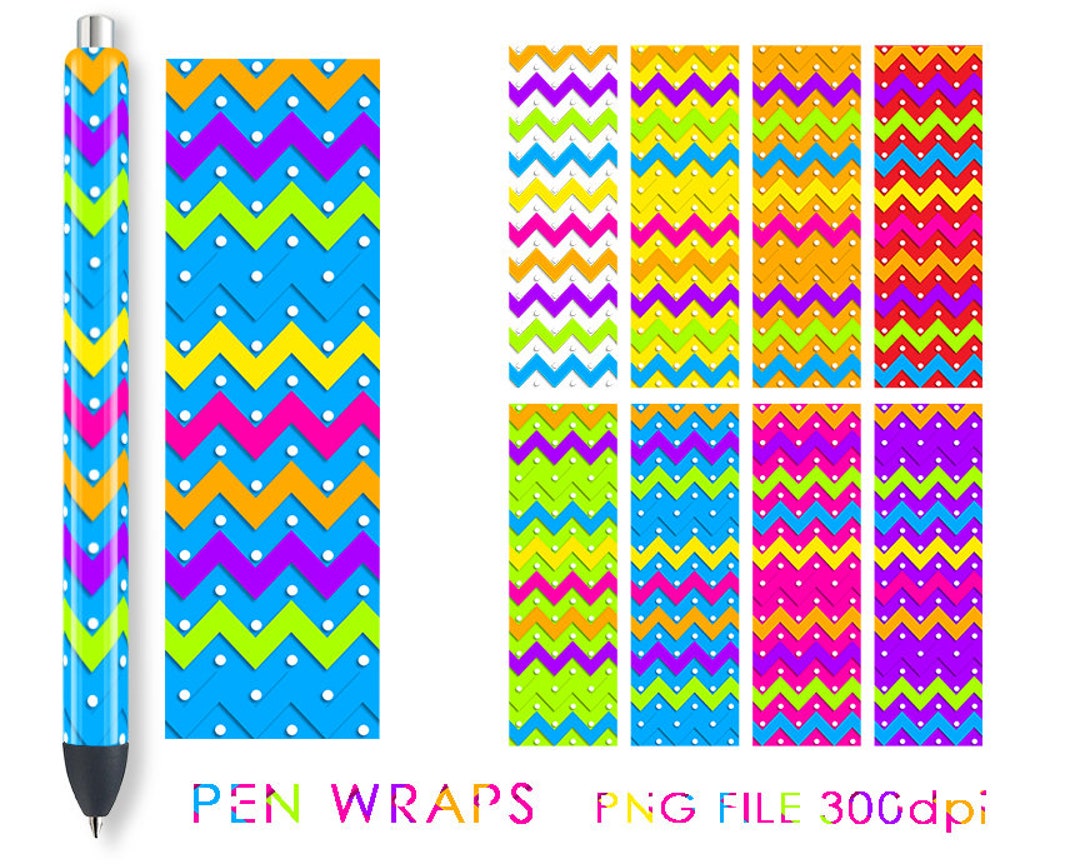 PEN WRAP, Chevron, Pen Decal, Epoxy Pens, Pen Wrap Template,glitter Pen ...